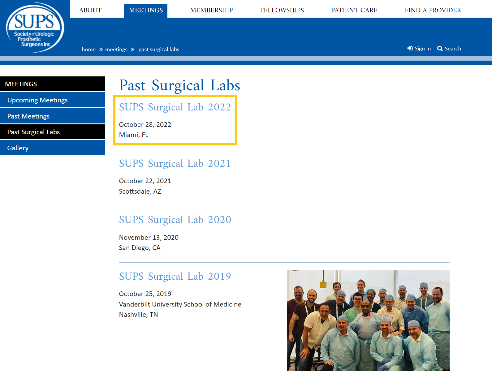 Society of Urological Prosthetic Surgeons Surgical Lab, Miami, 2022 ...